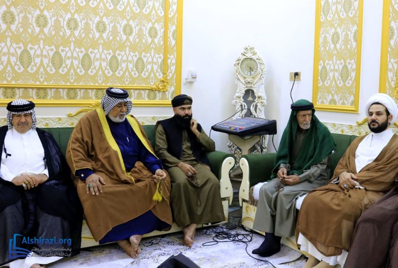 حضور نماینده آیت الله العظمی شیرازی دام ظله در جمع اعضای هیئت بطل ...